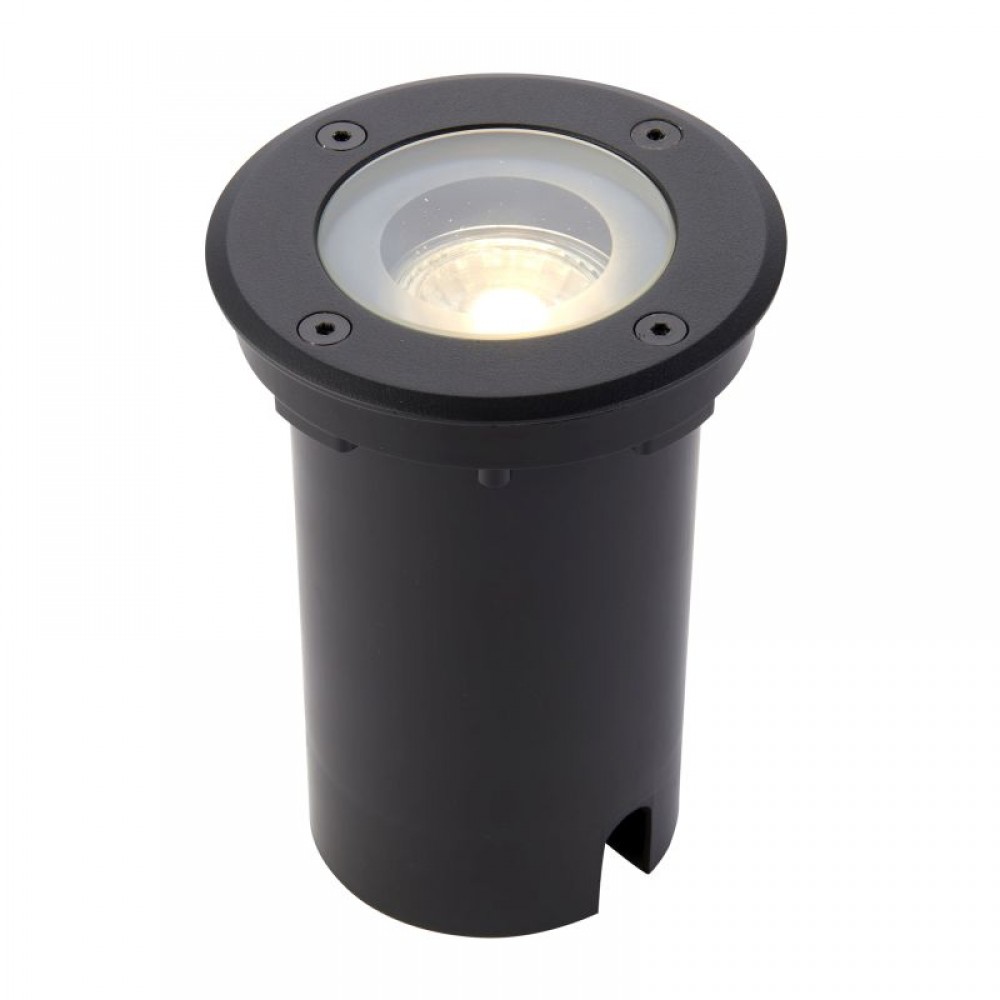 Saxby 103851 Pillar - Outdoor Matt Black Ground Recessed Light