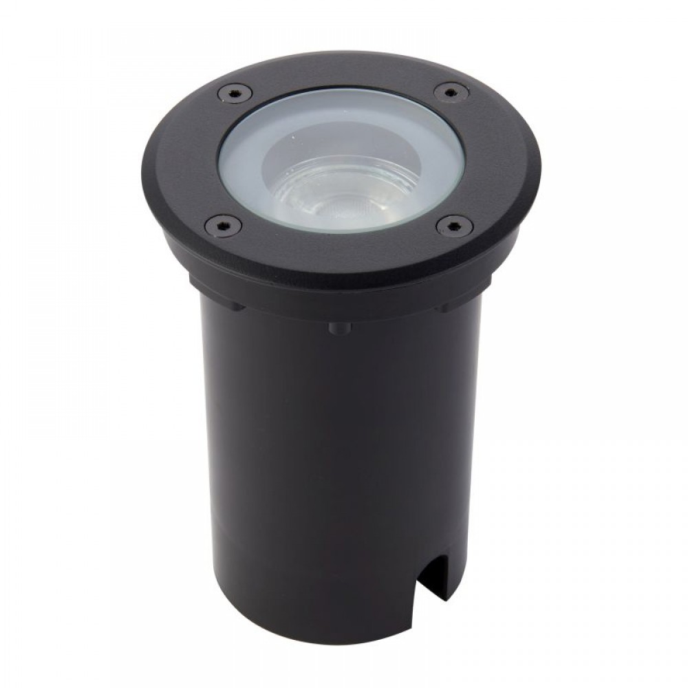 Saxby 103851 Pillar - Outdoor Matt Black Ground Recessed Light