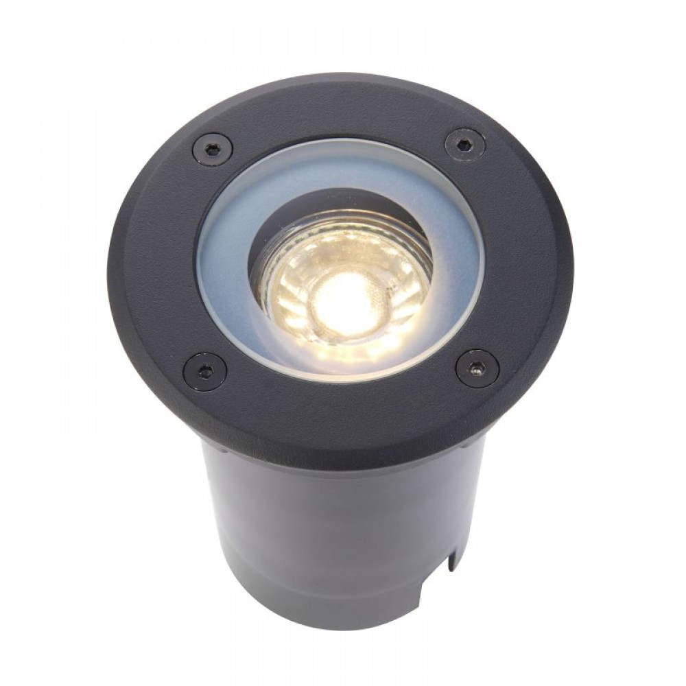 Saxby 103851 Pillar - Outdoor Matt Black Ground Recessed Light