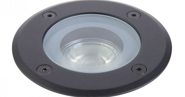 Saxby 103851 Pillar - Outdoor Matt Black Ground Recessed Light