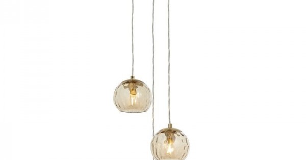 Endon 91971 Dimple - Brushed Brass 3 Light Cluster Pendant