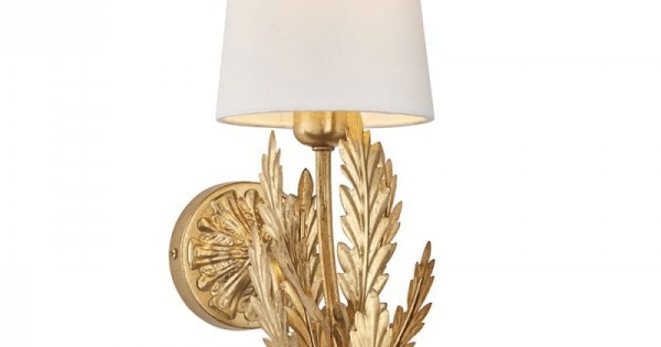 Endon 95040 Delphine - Bright Gold Painted Floral Wall Lamp
