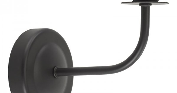 Dar NAV0722 Navarro - Base Only - Rechargeable Matt Black Wall