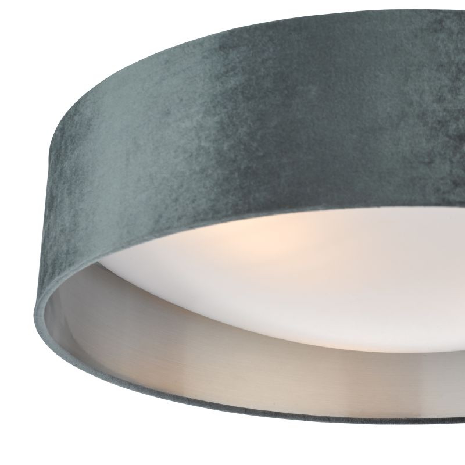 Dar NYS4861 Nysa - Dark Grey Velvet 3 Light Flush