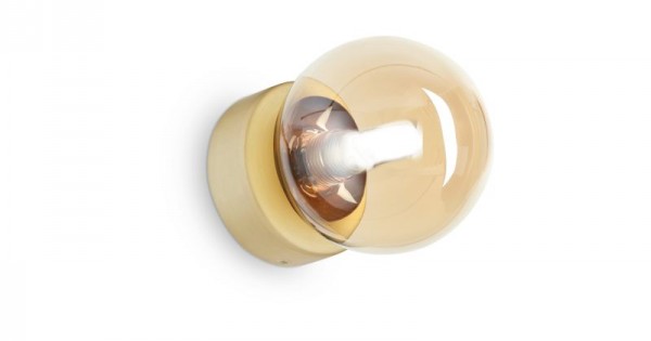 Ideal Lux 317809 Perlage - Satin Brass Wall Lamp