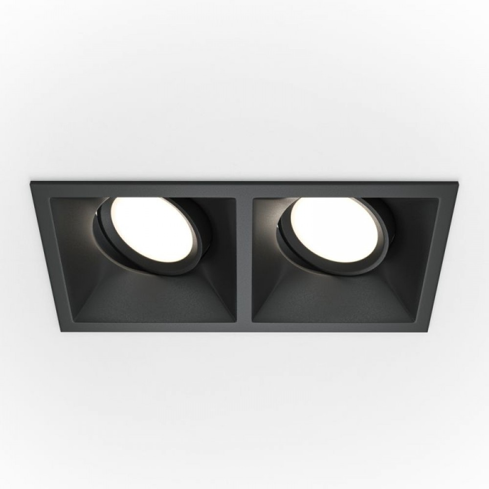 Maytoni DL029-2-02B Dot - Adjustable Twin Black Recessed