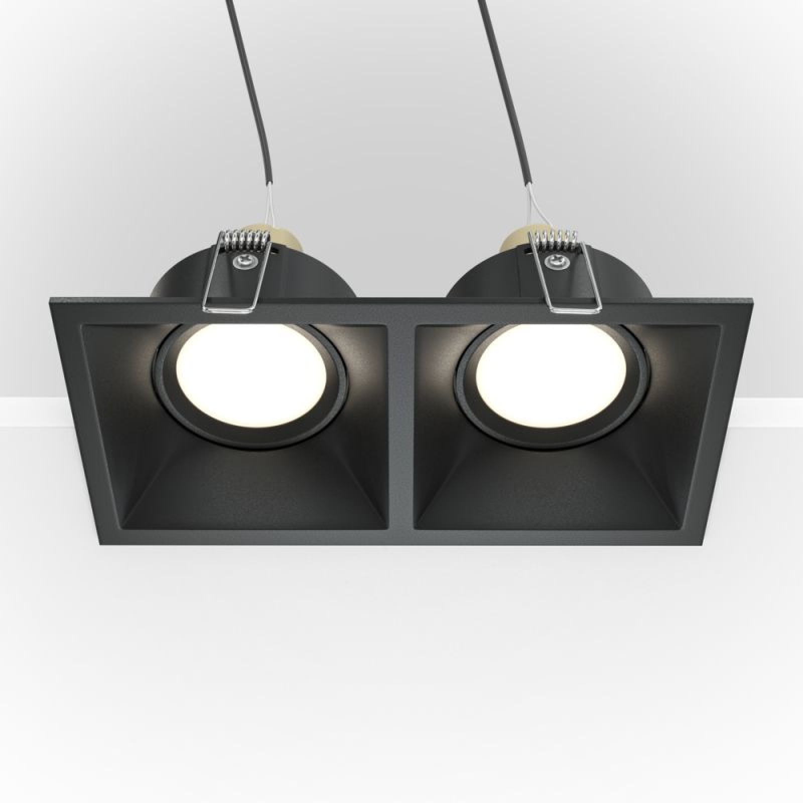 Maytoni DL029-2-02B Dot - Adjustable Twin Black Recessed