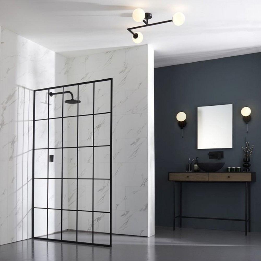 Endon-93905 Spa - Bathroom Matt Black 3 Light Ceiling Lamp